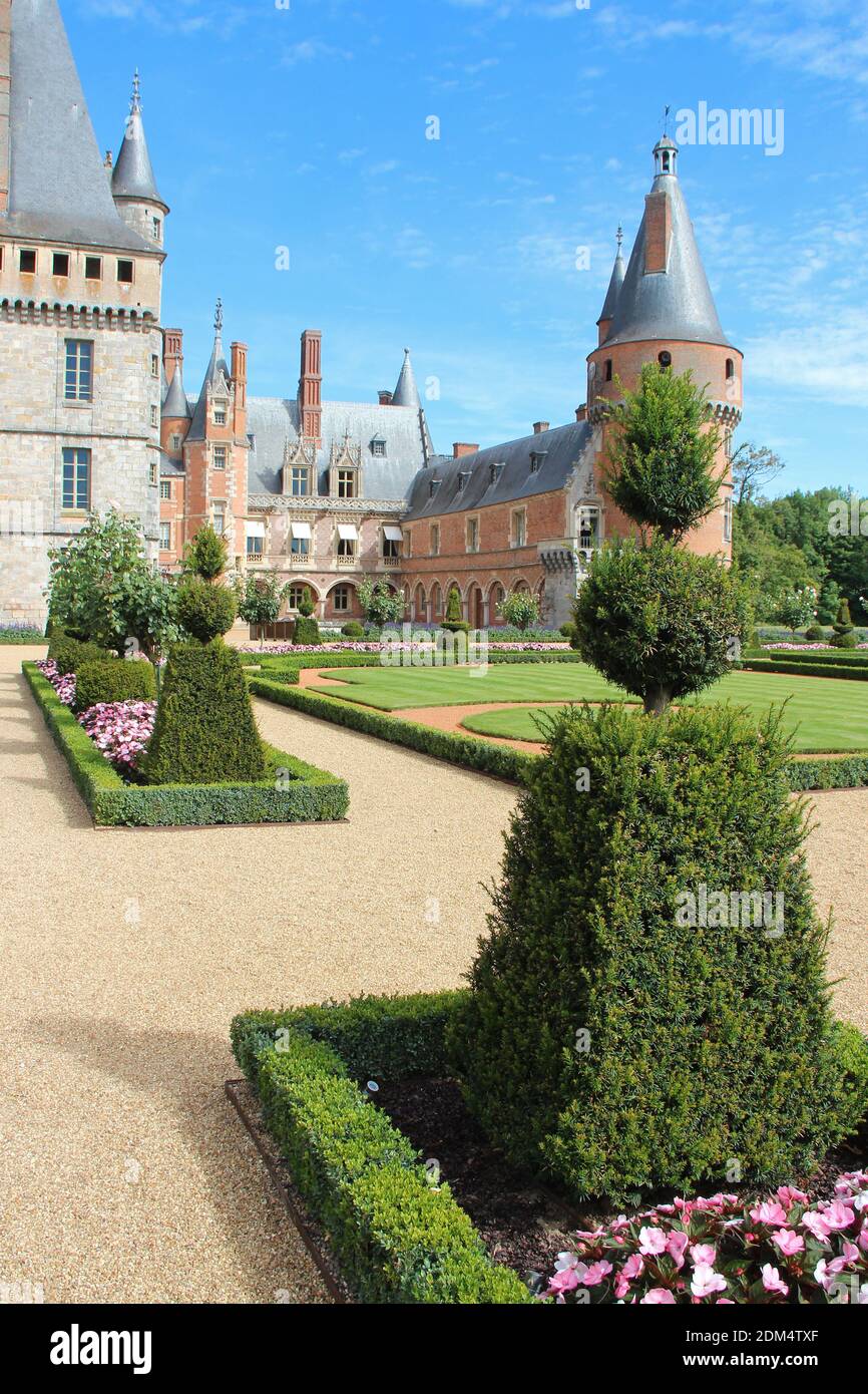 medieval and renaissance castle in maintenon in france Stock Photo - Alamy