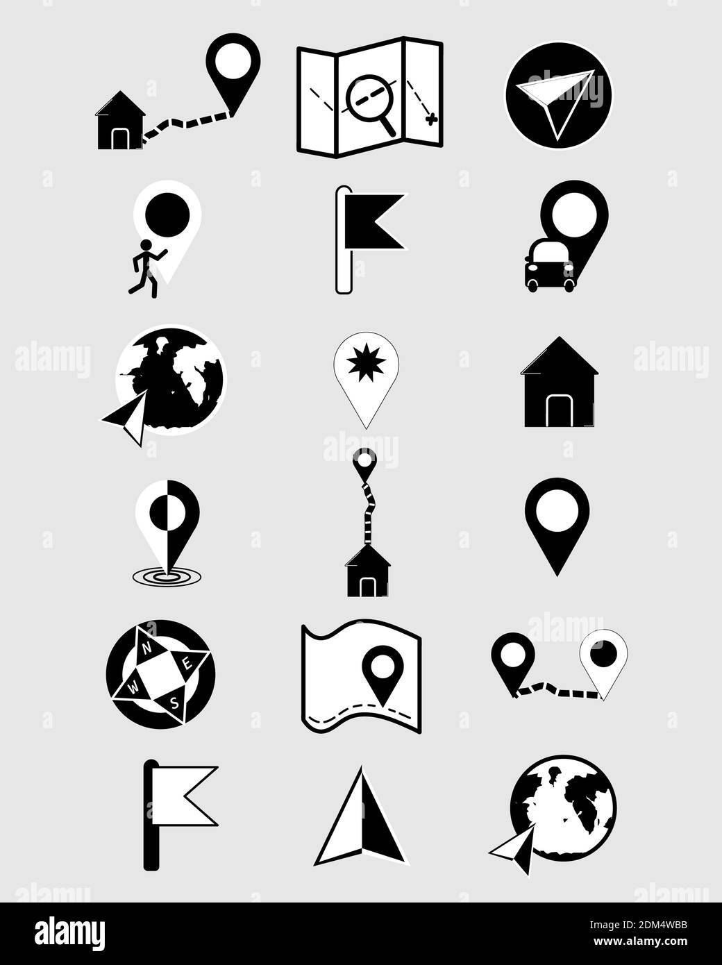 Geo icons set. Gps and pin vector stock illustration isolated. eps10 ...