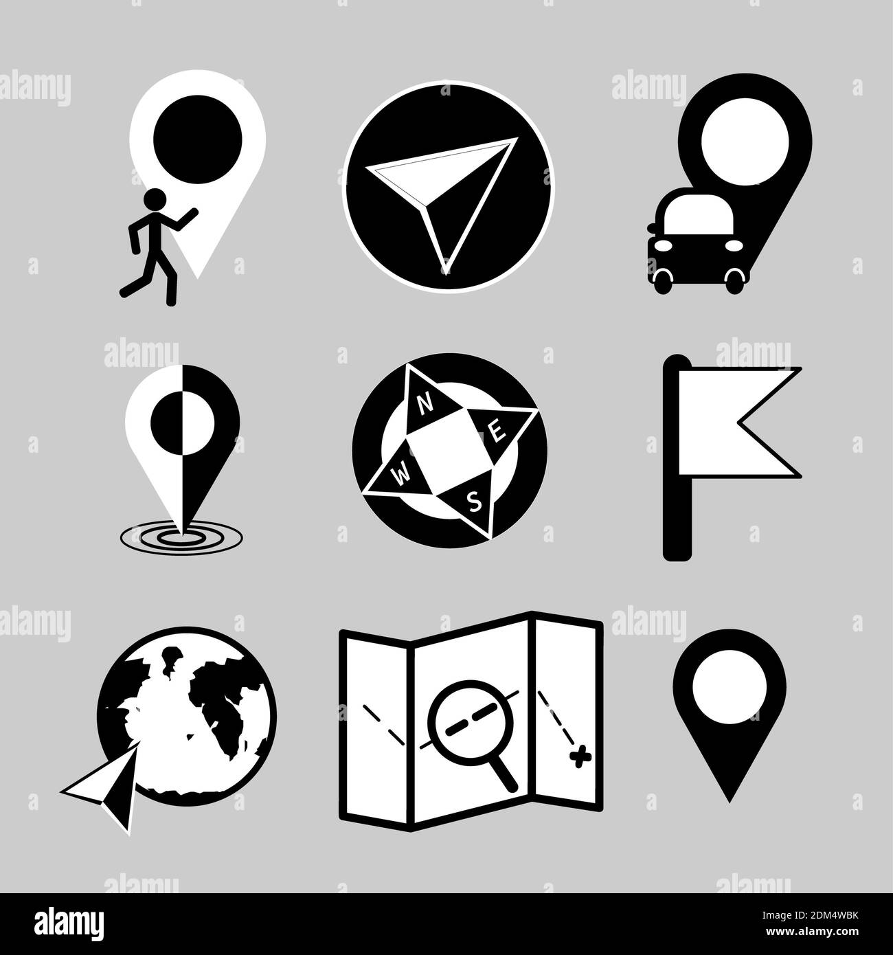 Geo icons set. Gps and pin vector stock illustration isolated. eps10 ...