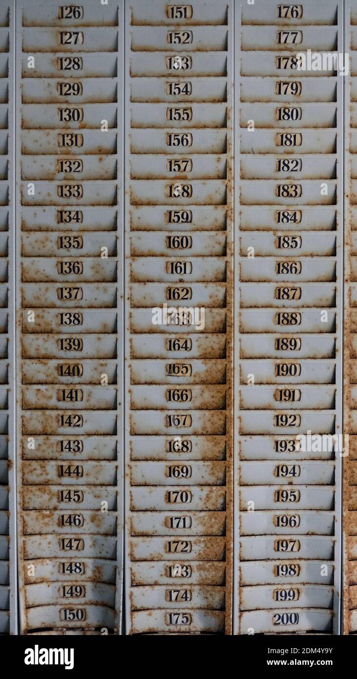 Locker numbers hi-res stock photography and images - Alamy
