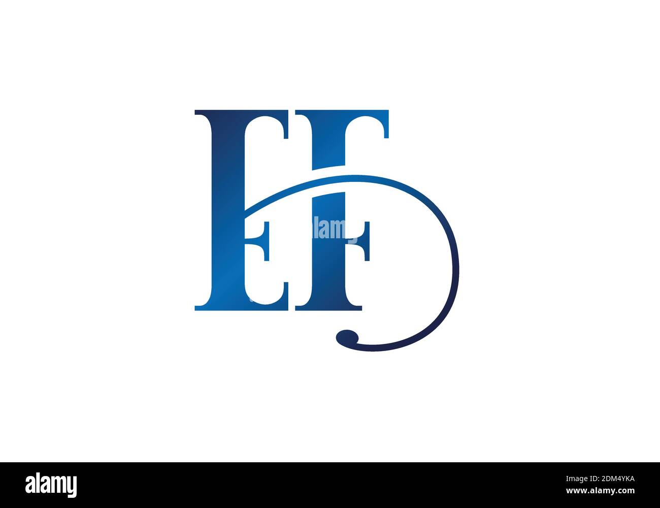 Initial Monogram Letter E F Logo Design Vector Template. E F Letter ...