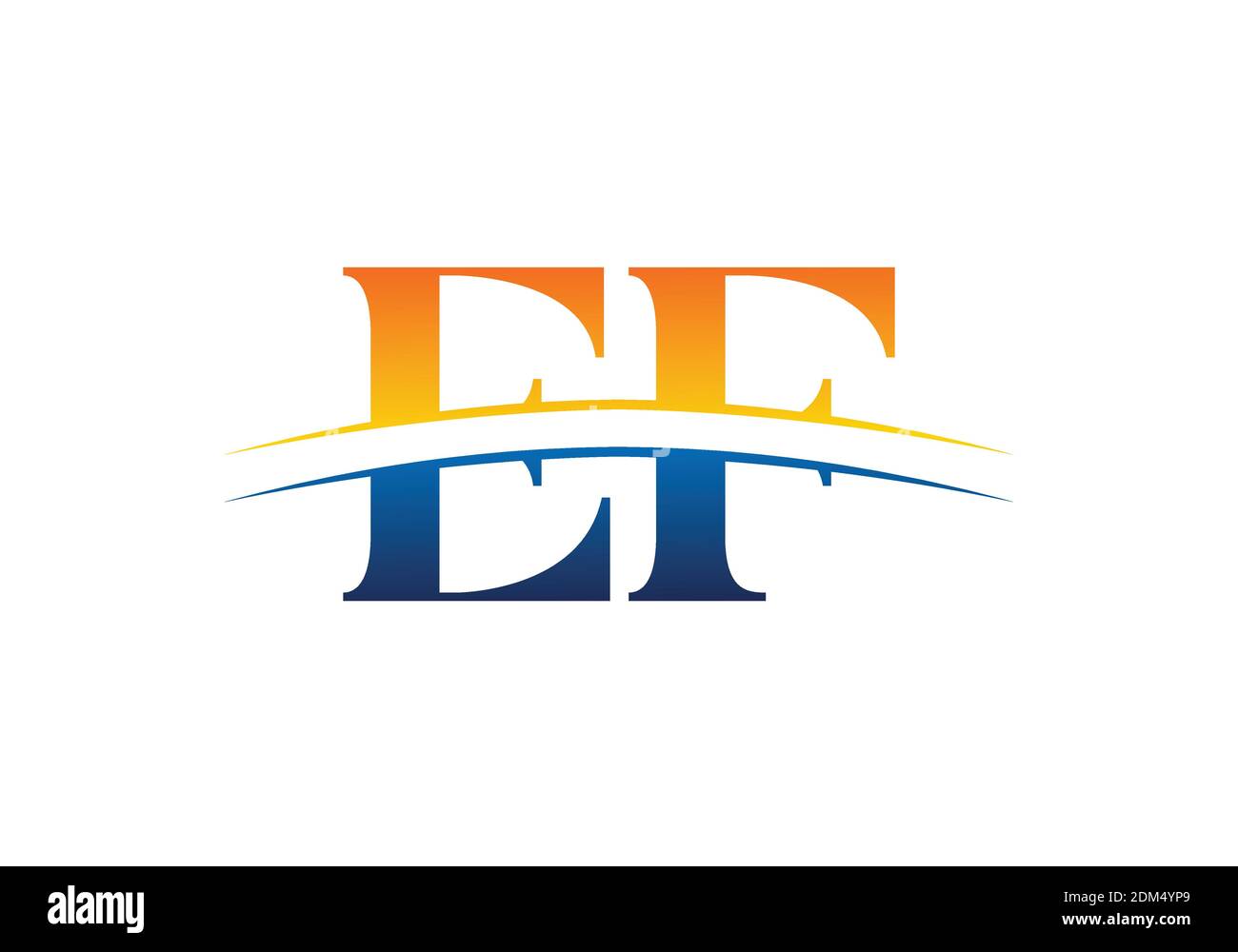 Initial Monogram Letter E F Logo Design Vector Template. E F Letter ...