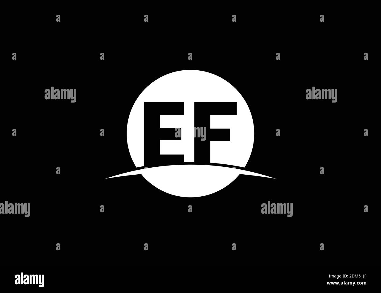 Initial Monogram Letter E F Logo Design Vector Template. E F Letter ...