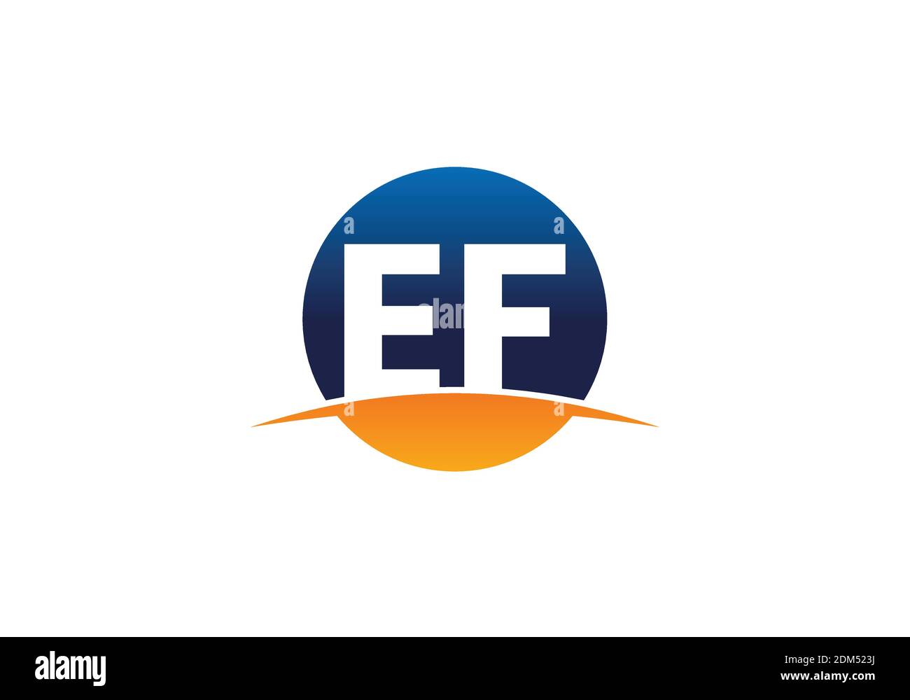 Initial Monogram Letter E F Logo Design Vector Template. E F Letter ...