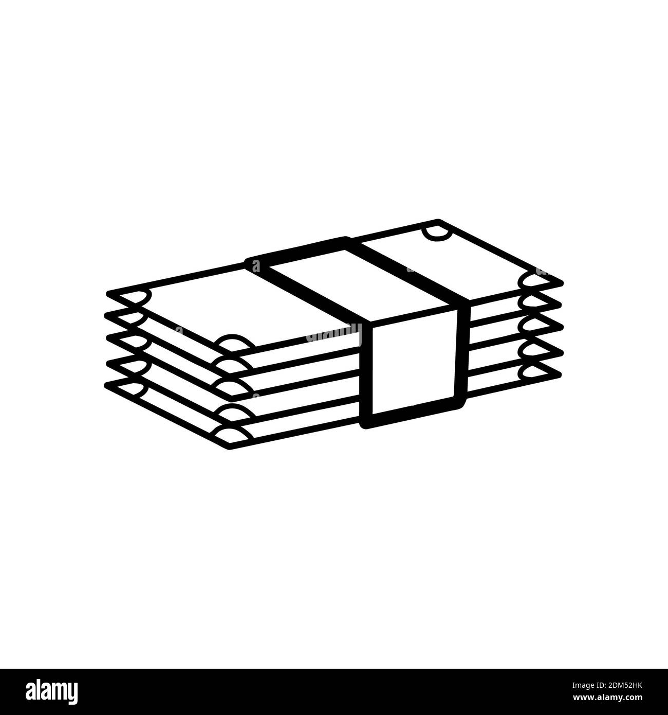 Stack of money icon. Vector stock illustration. Isolated on white ...