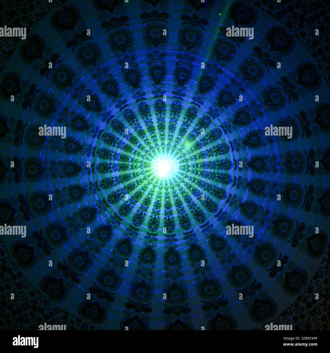 Mandala painted with colored light Stock Photo - Alamy