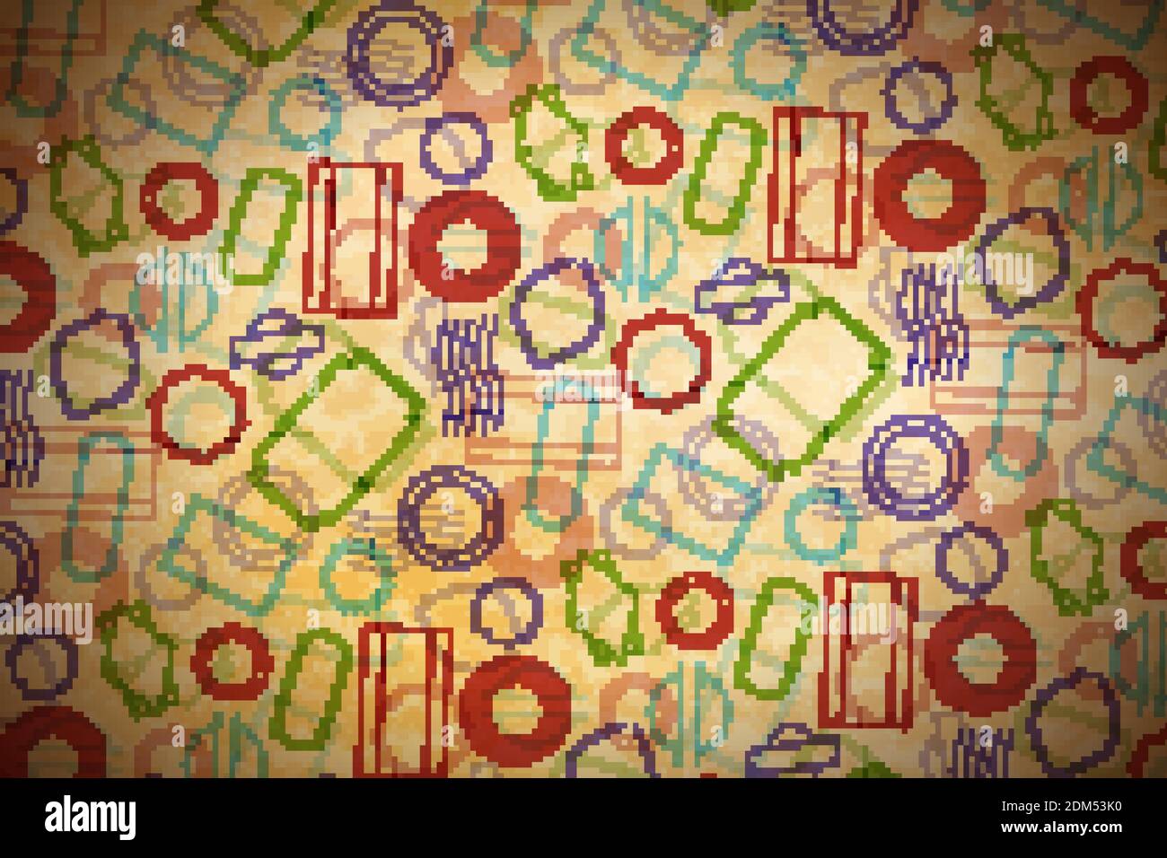 Postage stamp in yellow Stock Vector Images - Alamy