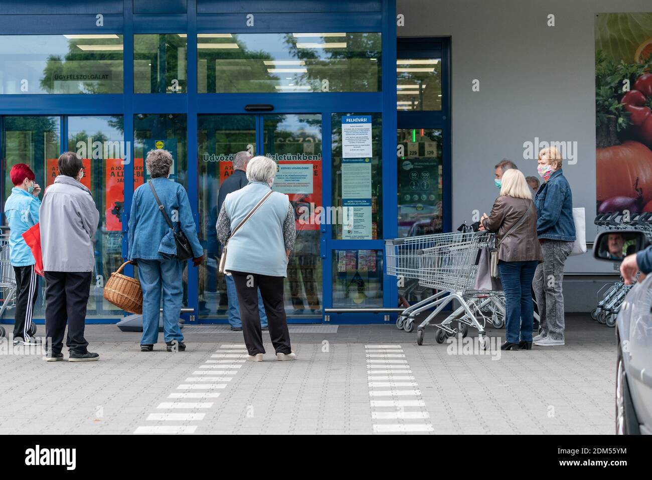 PECS - MAY 27 : Old people go to shopping on the street on 27 May 2020 ...