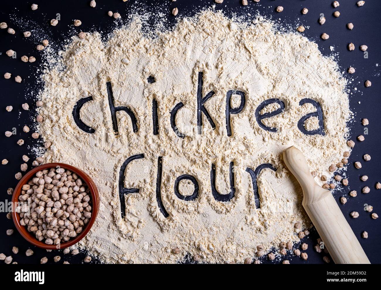 Chickpeas chickpea flour in hi-res stock photography and images - Alamy