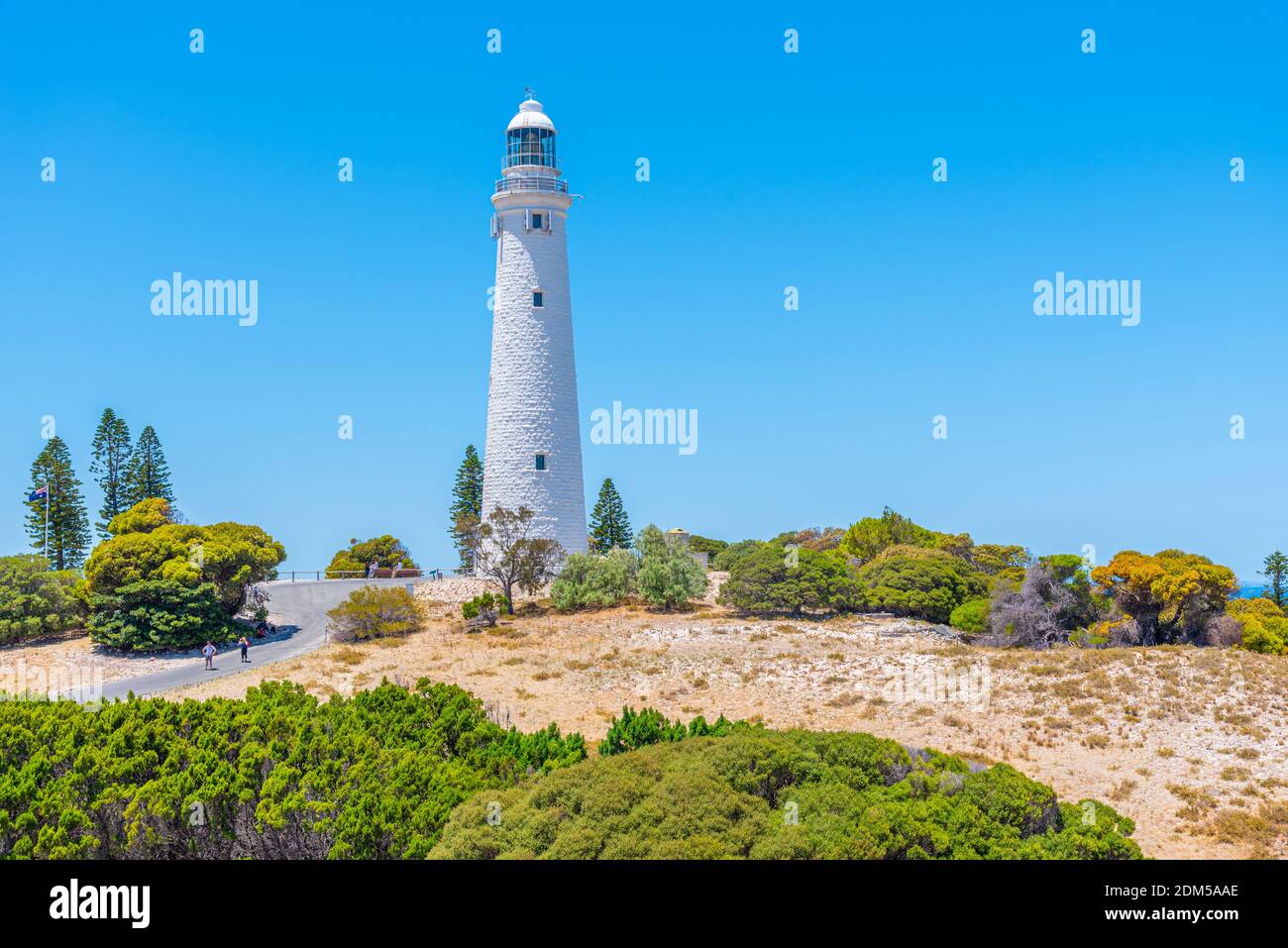Wadjemup lighthouse in center of Rottnest island in Australia Stock ...