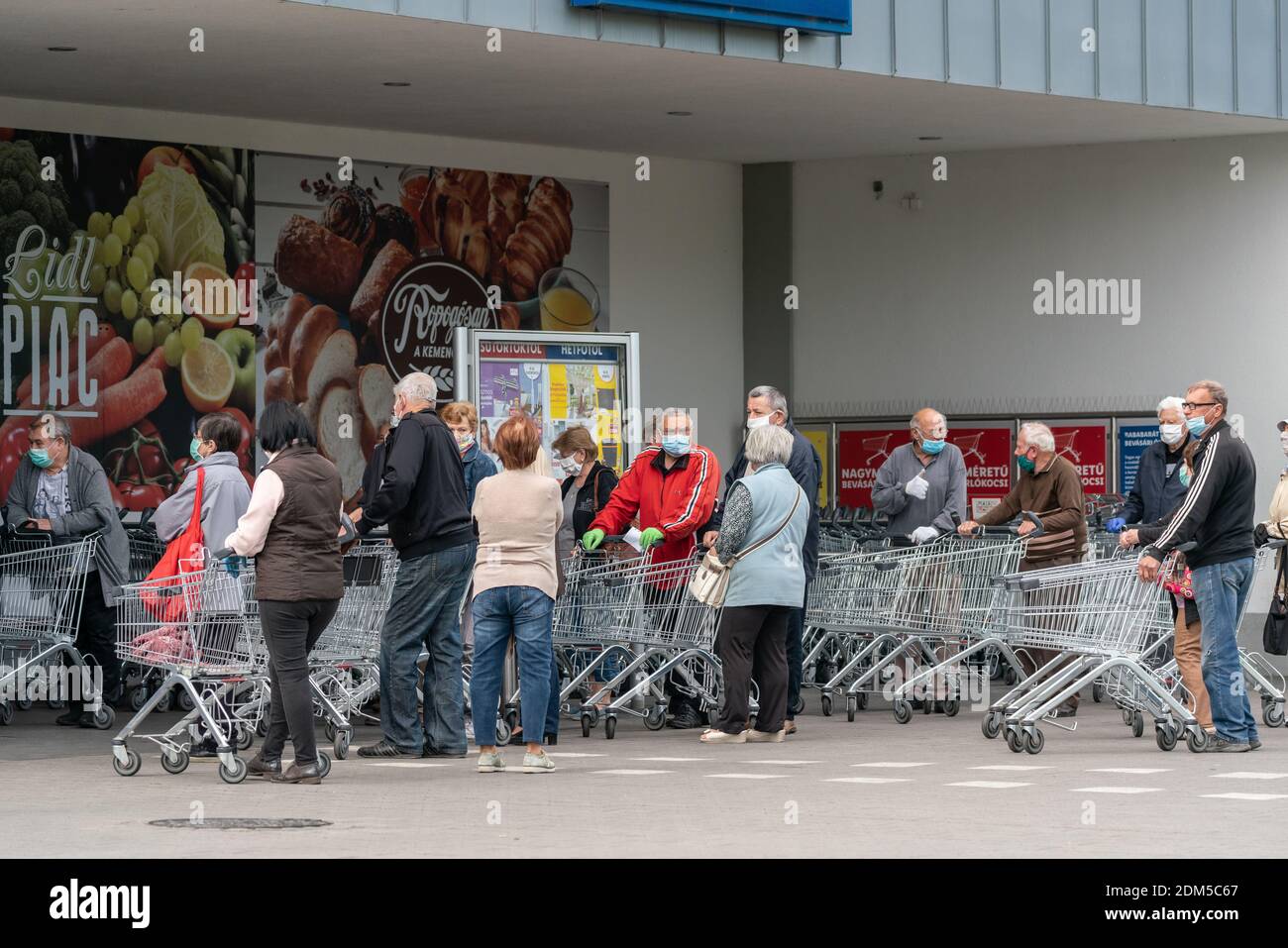 PECS - MAY 27 : Old people go to shopping on the street on 27 May 2020 ...