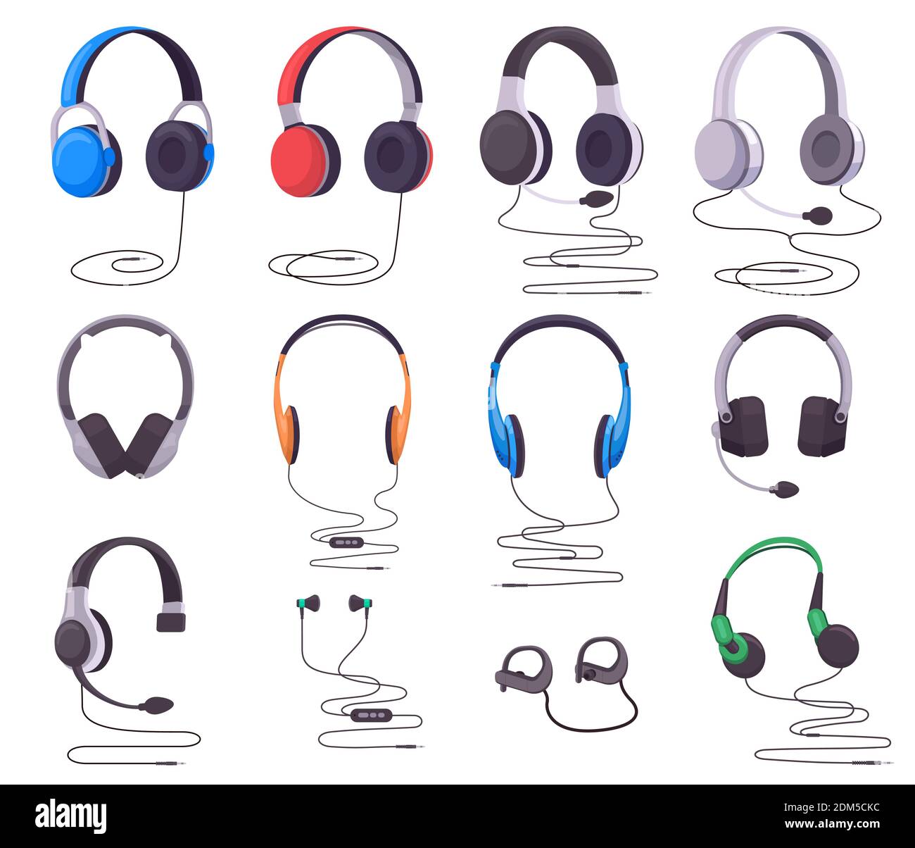 Wired gaming headset Stock Vector Images - Alamy