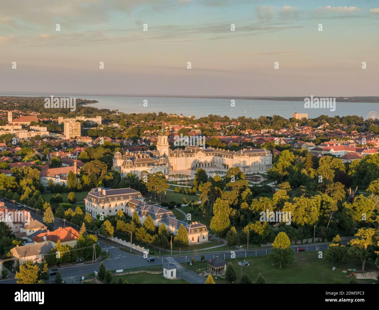 Aerial phooto of Festetics Castle in Keszthely, Hungary Stock Photo - Alamy