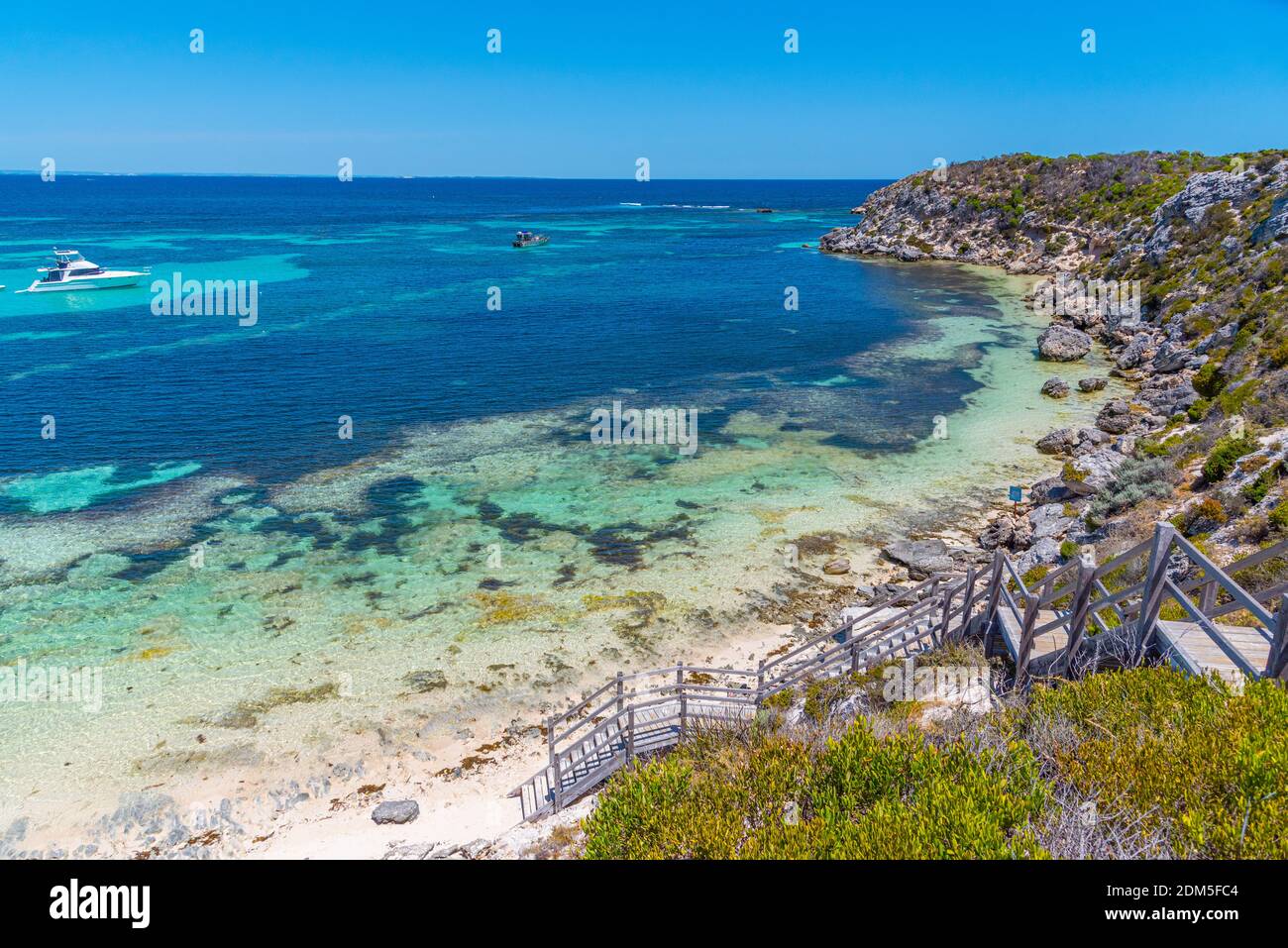 Porpoise bay viewed from parker point at Rottnest island in Australia ...