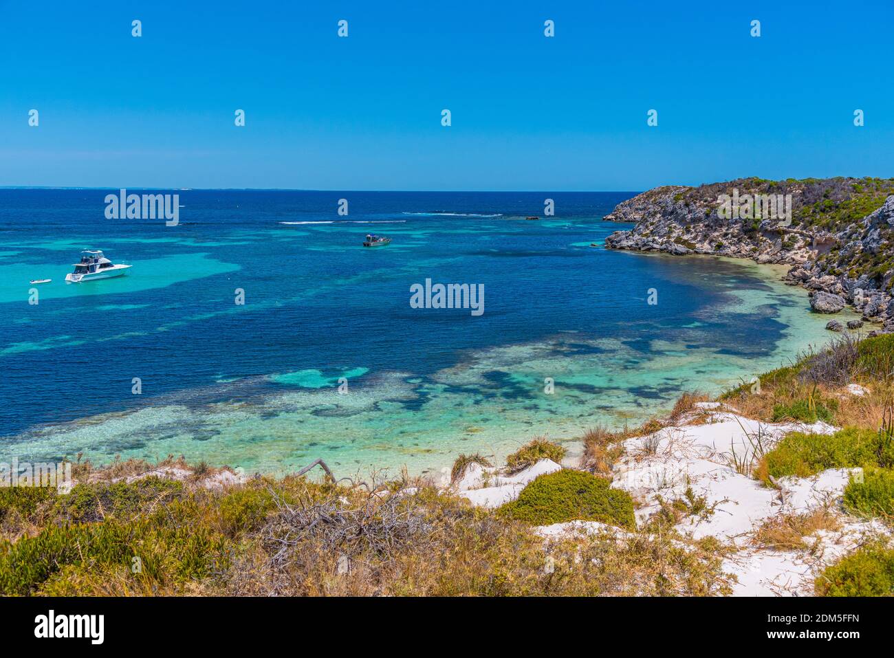 Porpoise bay viewed from parker point at Rottnest island in Australia ...