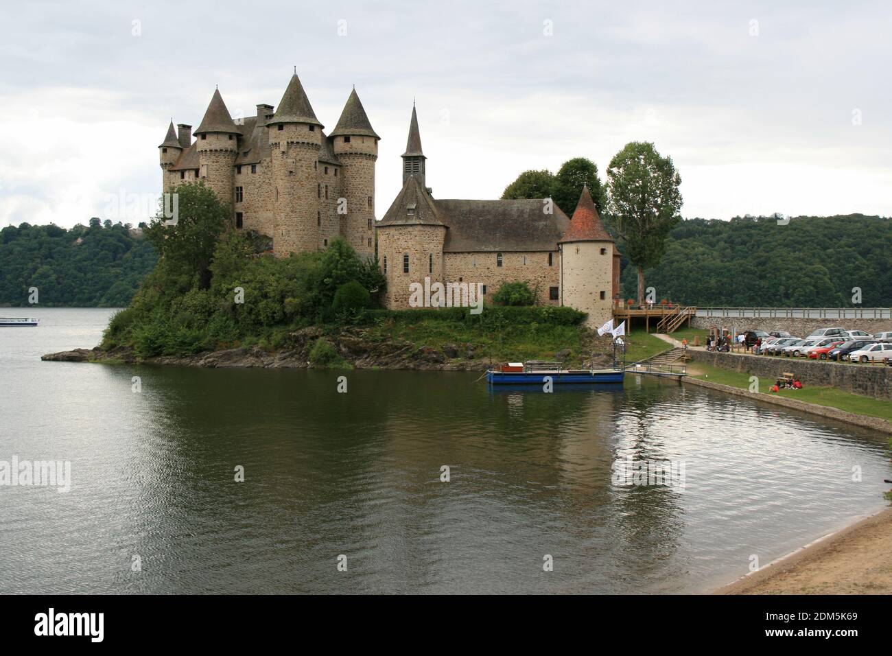 medieval castle (val) in lanobre in france Stock Photo - Alamy