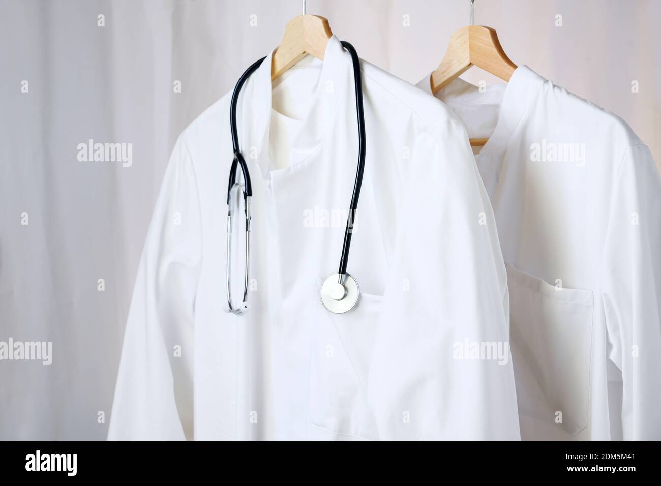Lab Coat And Stethoscope Hanging High Resolution Stock Photography and ...