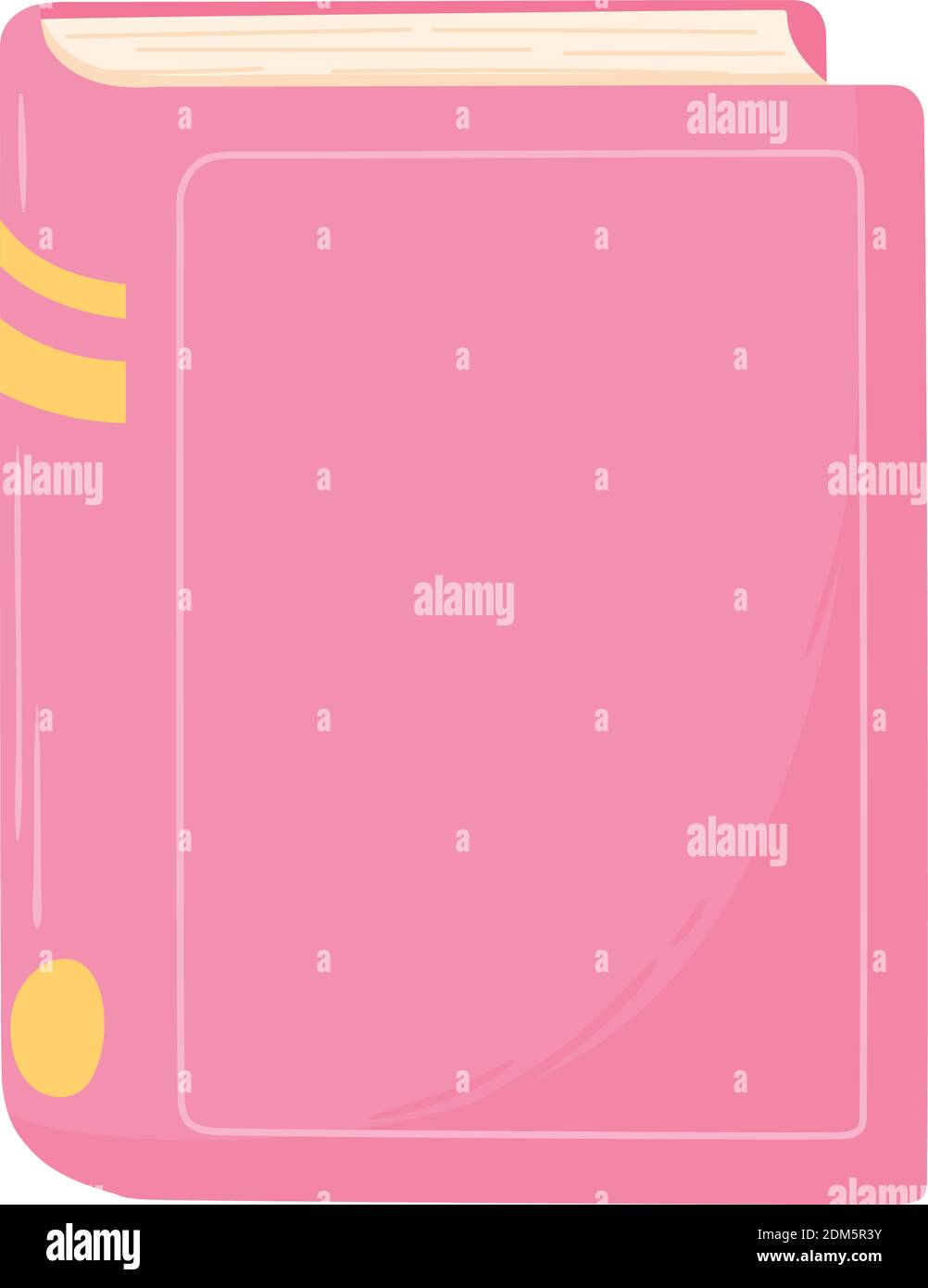 pink book hardcover publication education icon white background vector ...