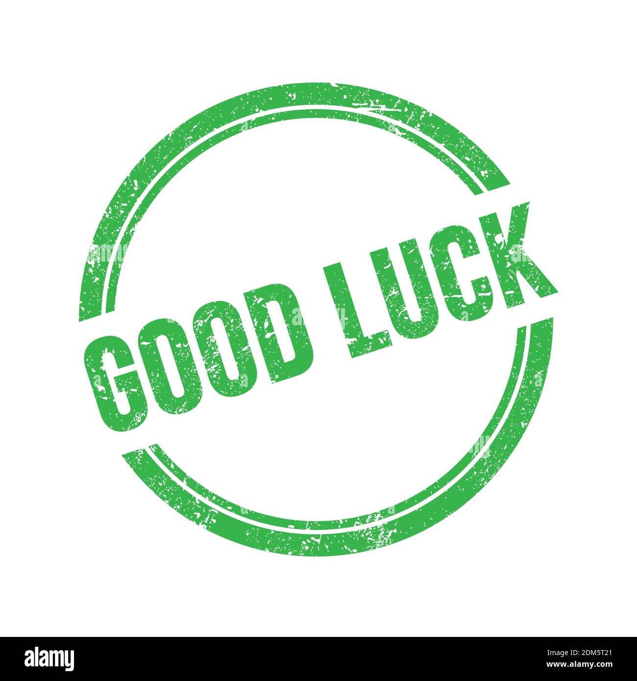 GOOD LUCK text written on green grungy vintage round stamp Stock Photo ...