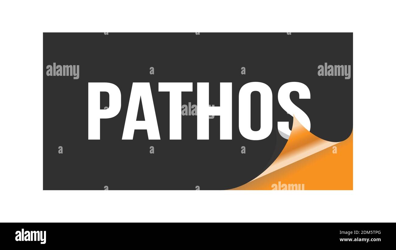 PATHOS text written on black orange sticker stamp Stock Photo - Alamy