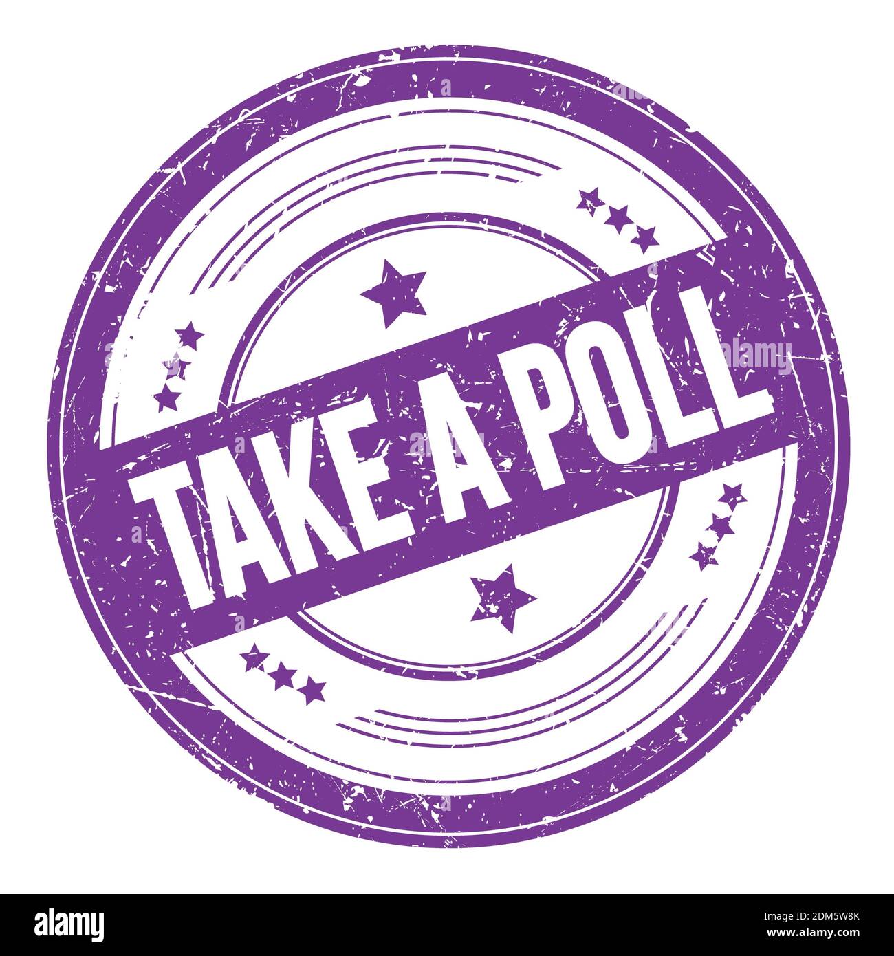 TAKE A POLL text on violet indigo round grungy texture stamp Stock ...