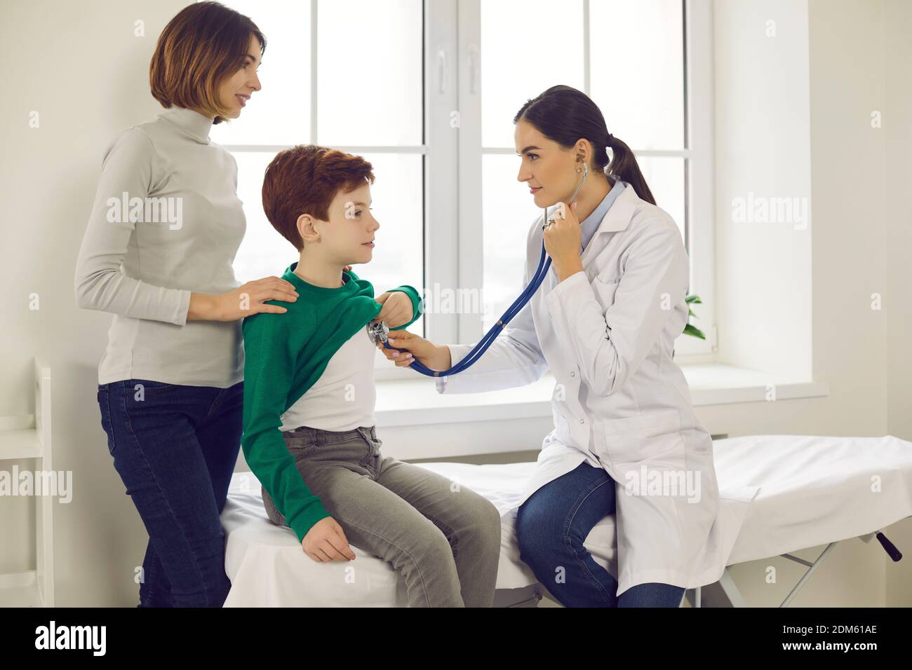 Doctor stethoscope child chest hi-res stock photography and images - Alamy