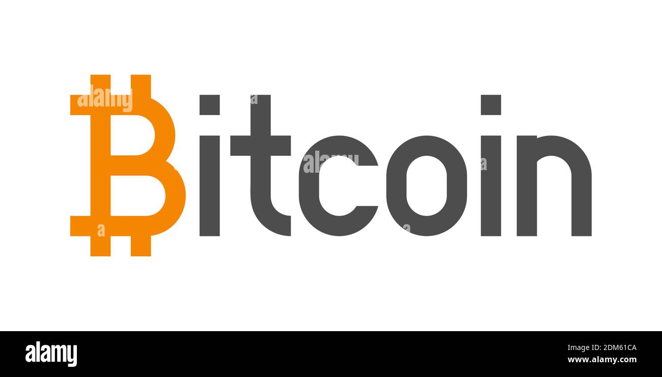 Bitcoin Payment Artistic Lettering Symbol Concept. Cryptocurrency Logo ...