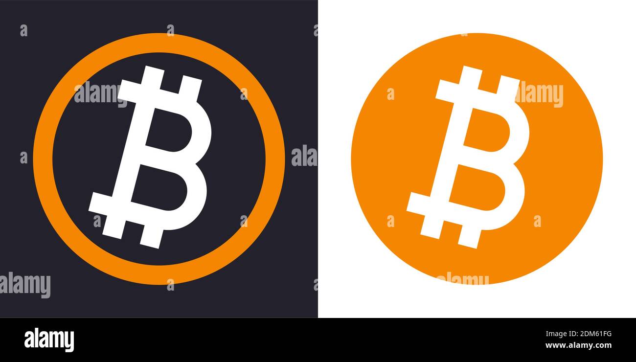 Artistic Orange Bitcoin Icon Payment Flat Symbol. Cryptocurrency Logo ...