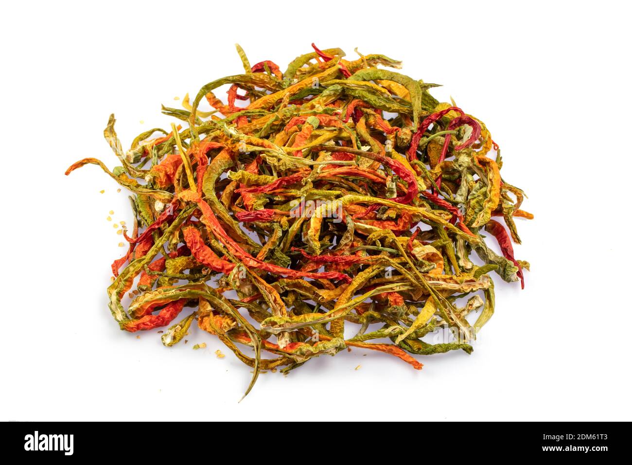 Dried vegetables on white table. Dried peppers, aubergines (eggplants ...