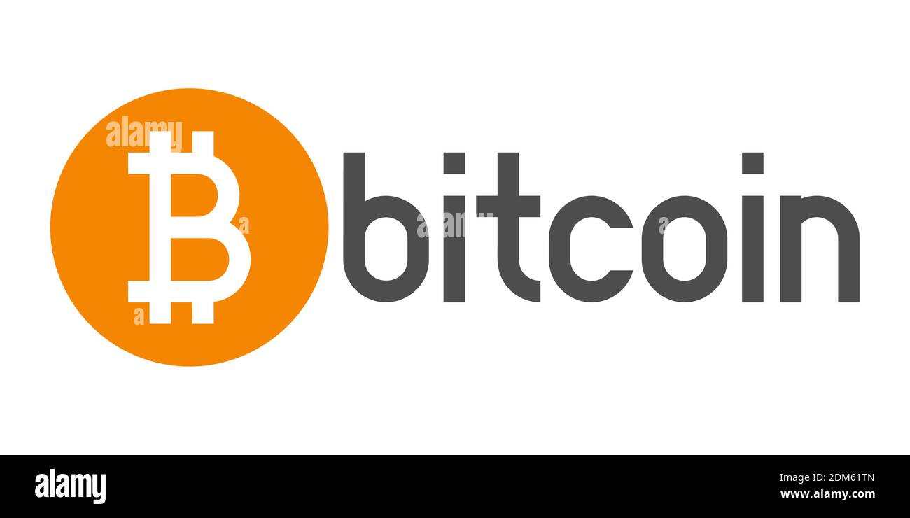 Flat Bitcoin Payment Artistic Lettering Symbol Concept. Cryptocurrency ...