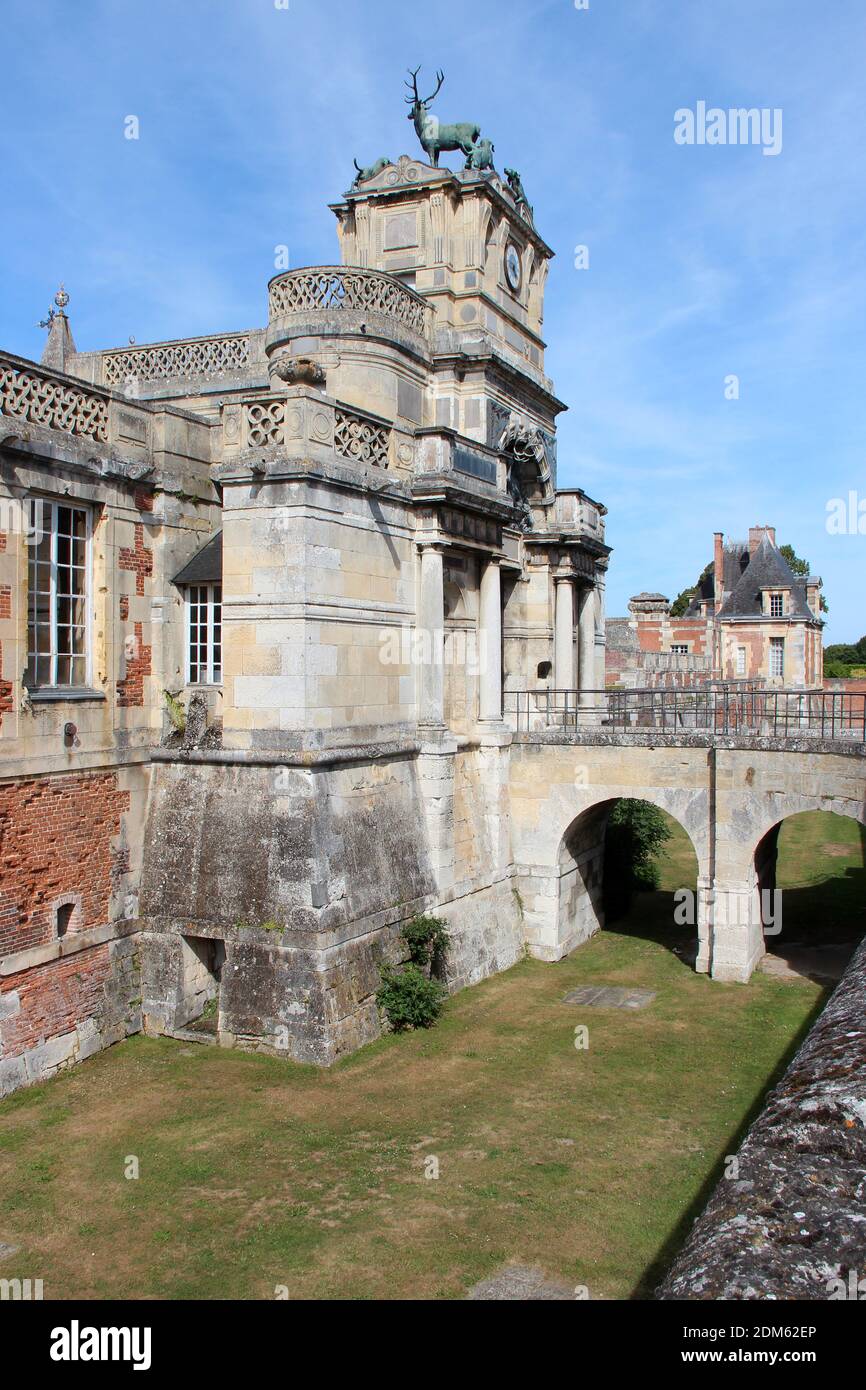 medieval and renaissance castle in anet in france Stock Photo - Alamy