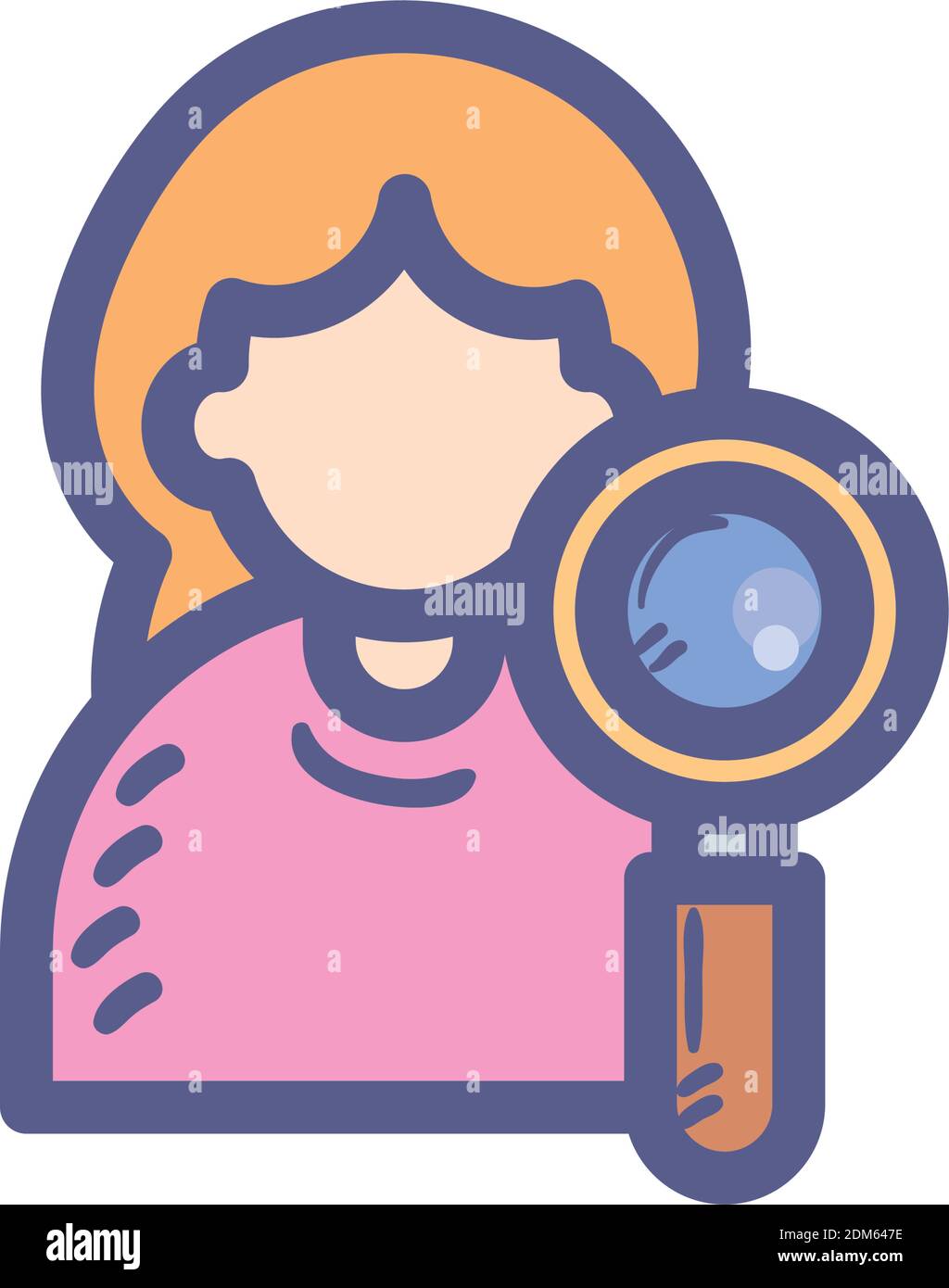 woman avatar with lupe design, Girl female person people human and ...