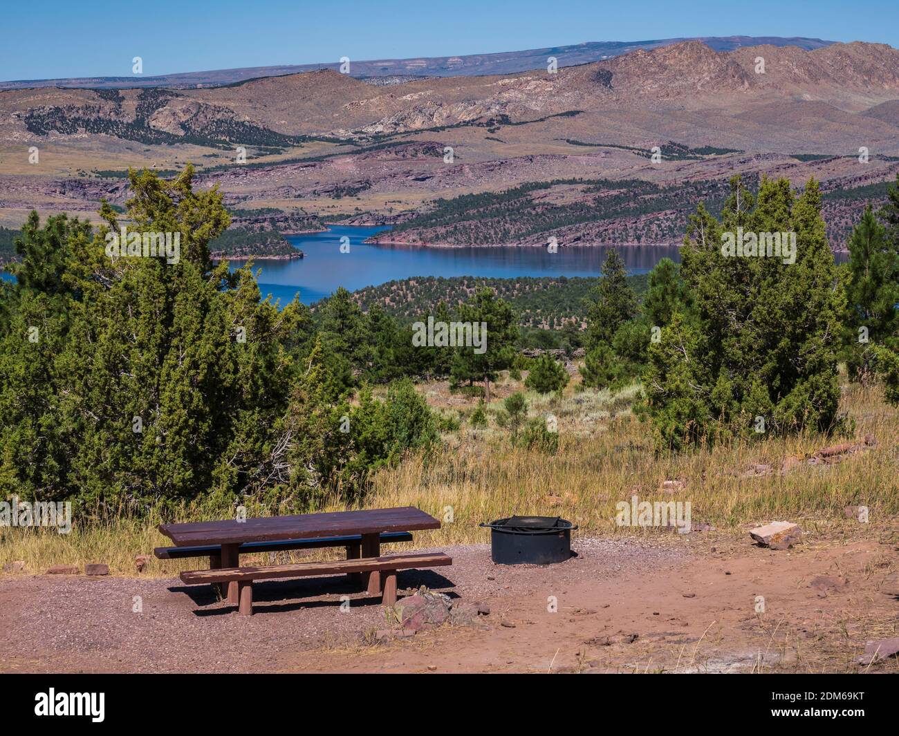 View of the reservoir from campsite 22, Firefighters Memorial ...