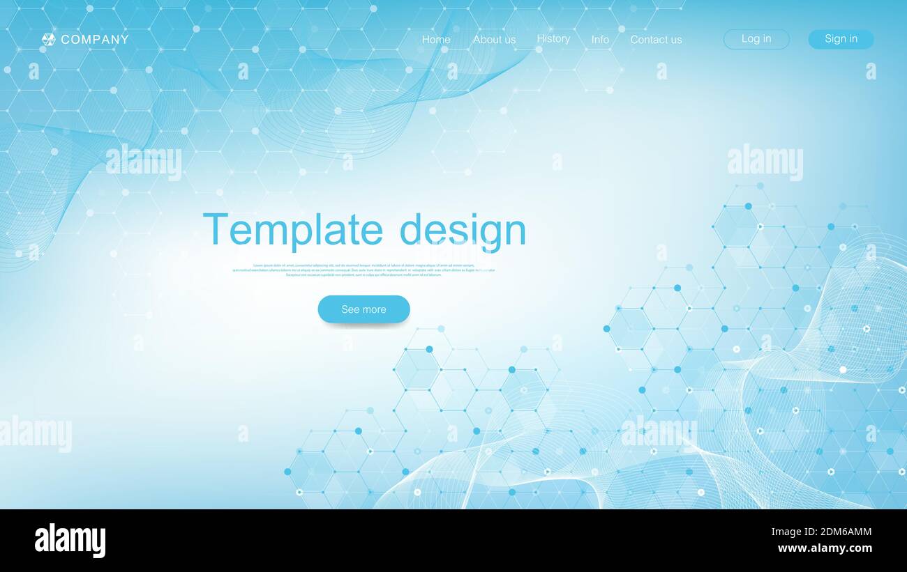 Medical landing page template design. Abstract health care banner ...