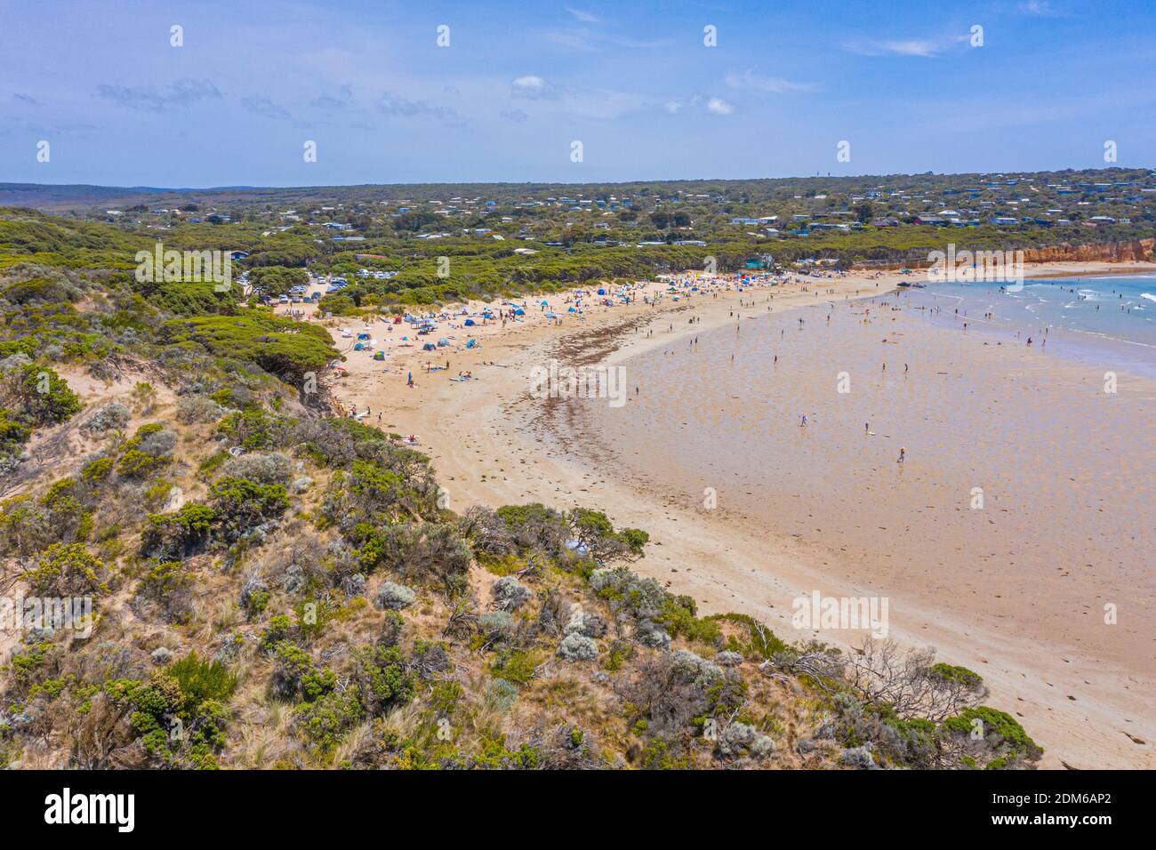 Aerial view of a beach at Anglesea in Australia Stock Photo - Alamy