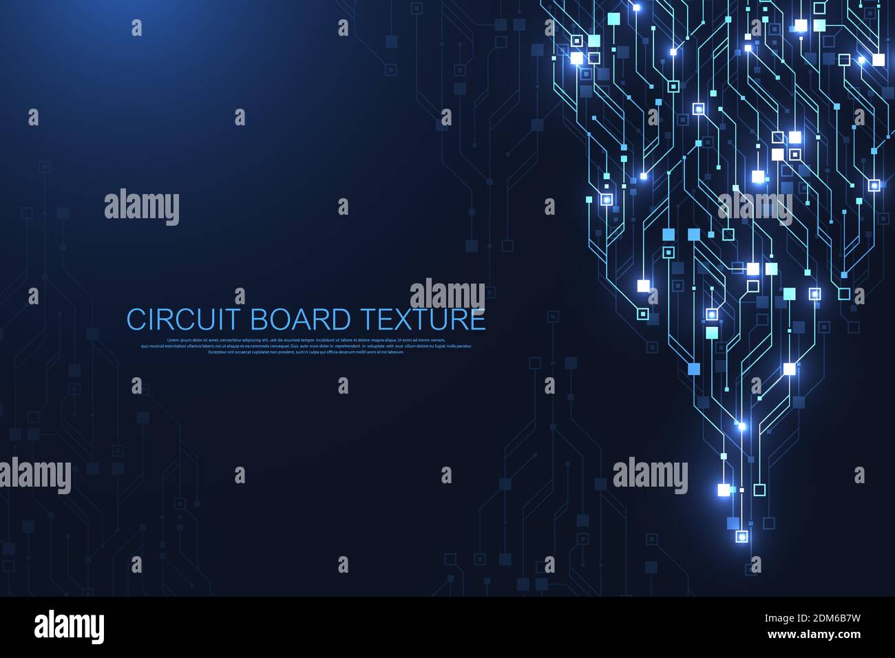 Circuit board design background. Abstract communication circuit board technology background with ...
