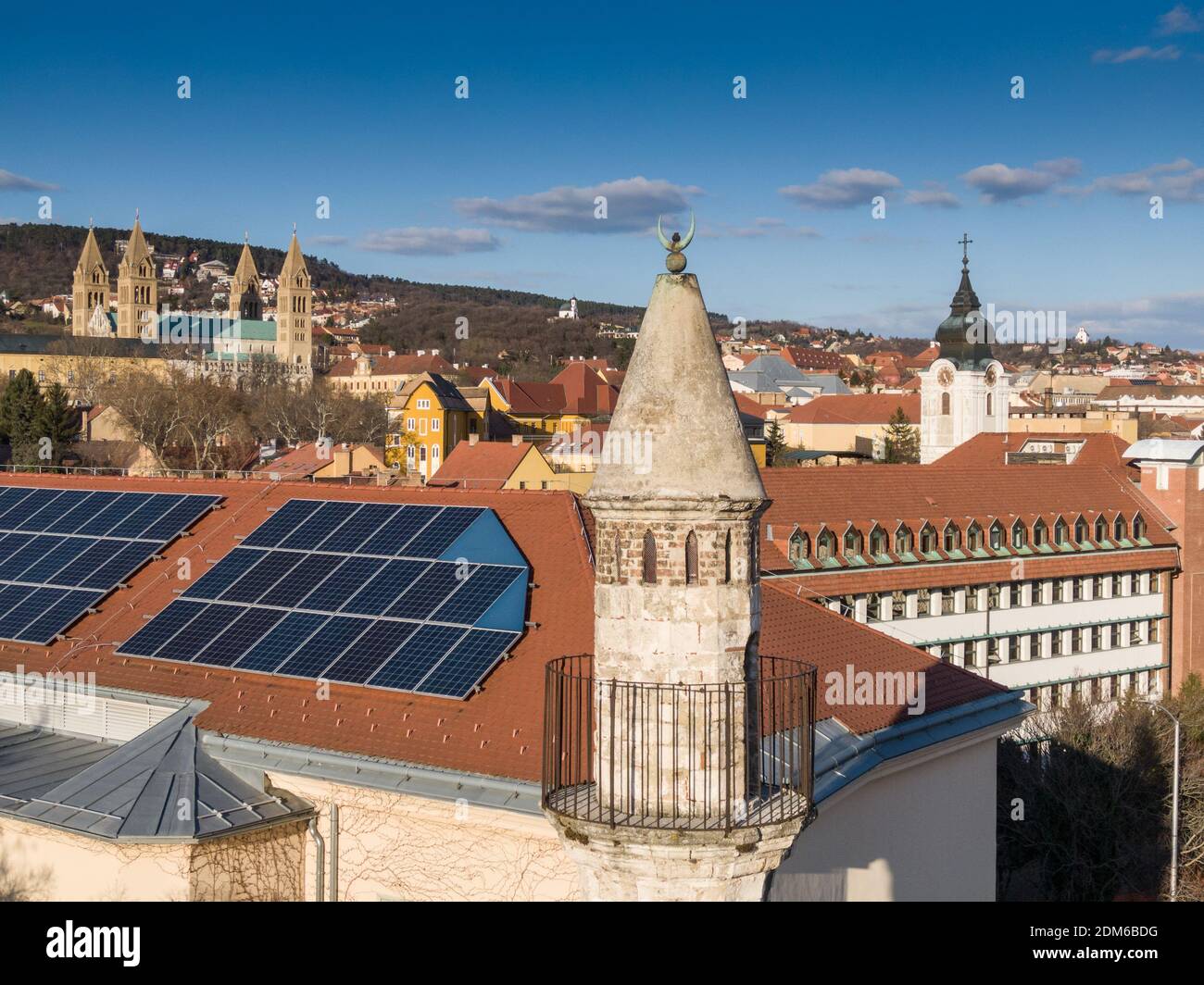Mosque with a minaret in Pecs, Hungary Stock Photo - Alamy