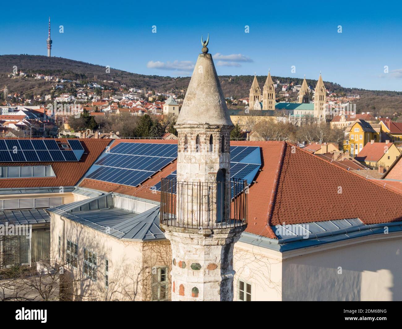 Mosque with a minaret in Pecs, Hungary Stock Photo - Alamy