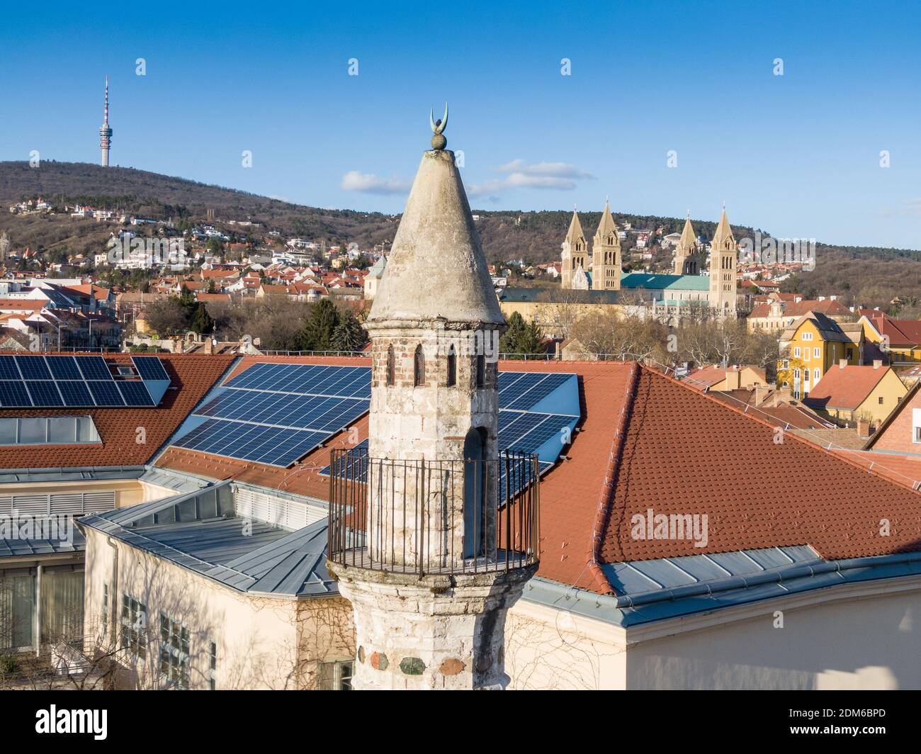 Mosque with a minaret in Pecs, Hungary Stock Photo - Alamy