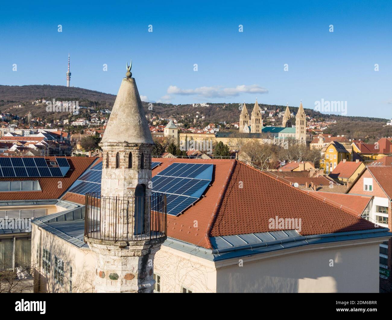 Mosque with a minaret in Pecs, Hungary Stock Photo - Alamy