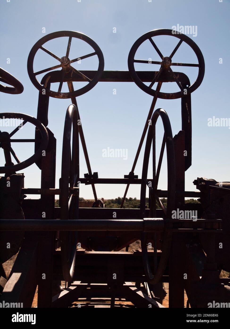 Old farm machinery, Farina, Oodnadatta Track, South Australian outback ...