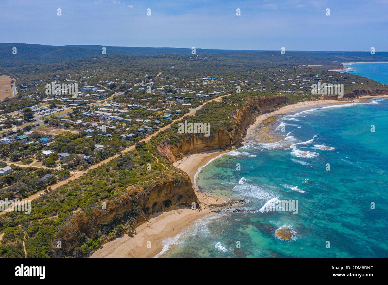 Panorama of Aireys inlet town in Australia Stock Photo - Alamy