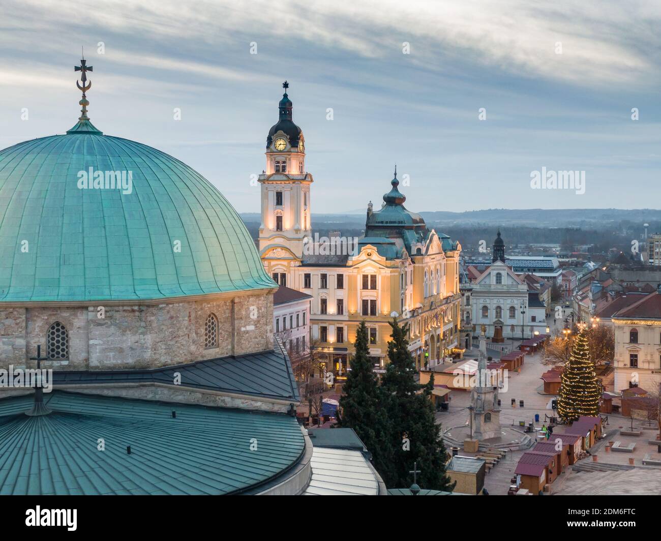 Aerial photo of Advent in Pecs, Hungary Stock Photo - Alamy