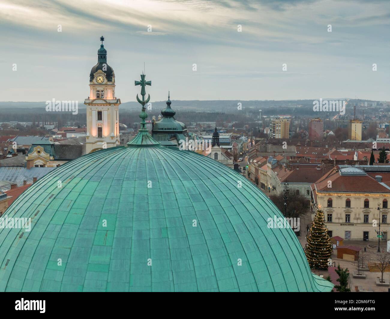 Aerial photo of Advent in Pecs, Hungary Stock Photo - Alamy
