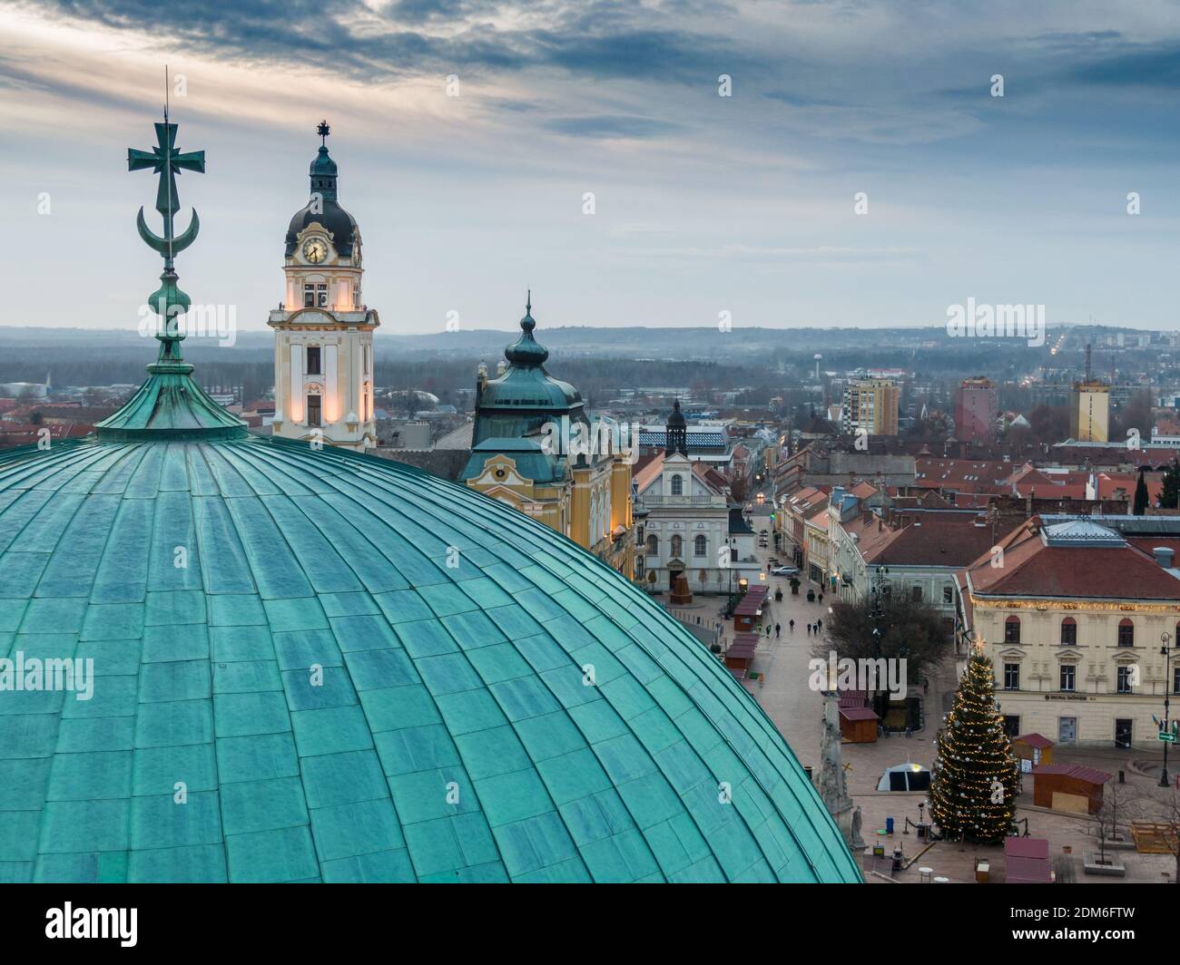 Aerial photo of Advent in Pecs, Hungary Stock Photo - Alamy