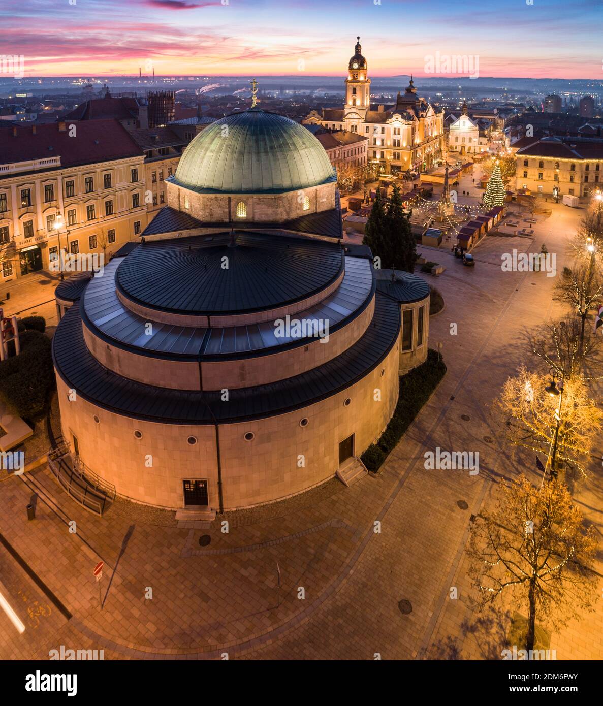 Aerial photo of Advent in Pecs, Hungary Stock Photo - Alamy
