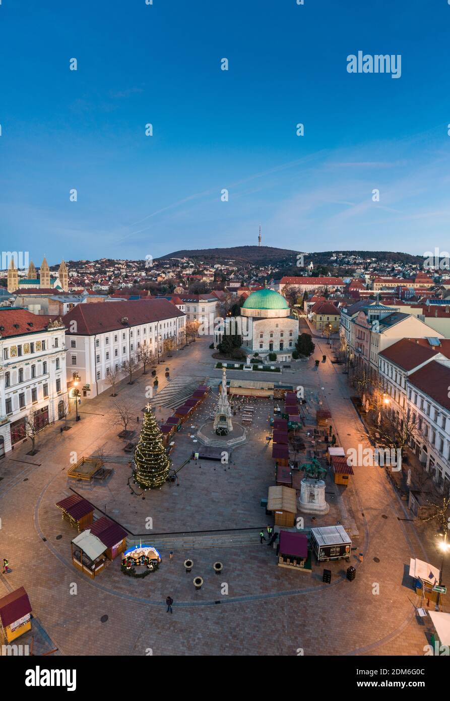 Aerial photo of Advent in Pecs, Hungary Stock Photo - Alamy