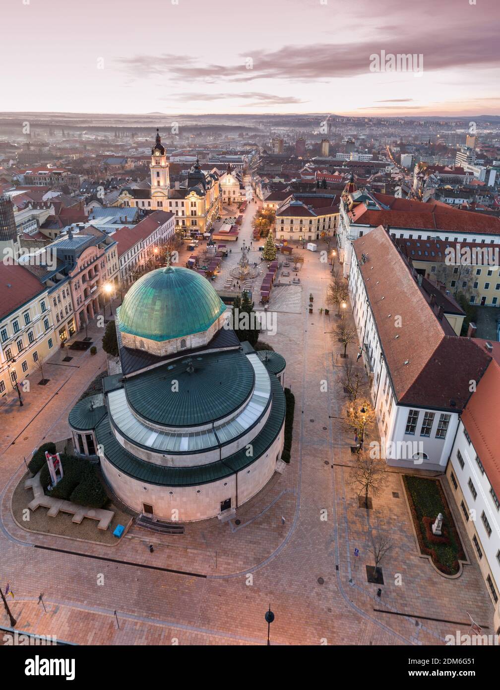 Aerial photo of Advent in Pecs, Hungary Stock Photo - Alamy