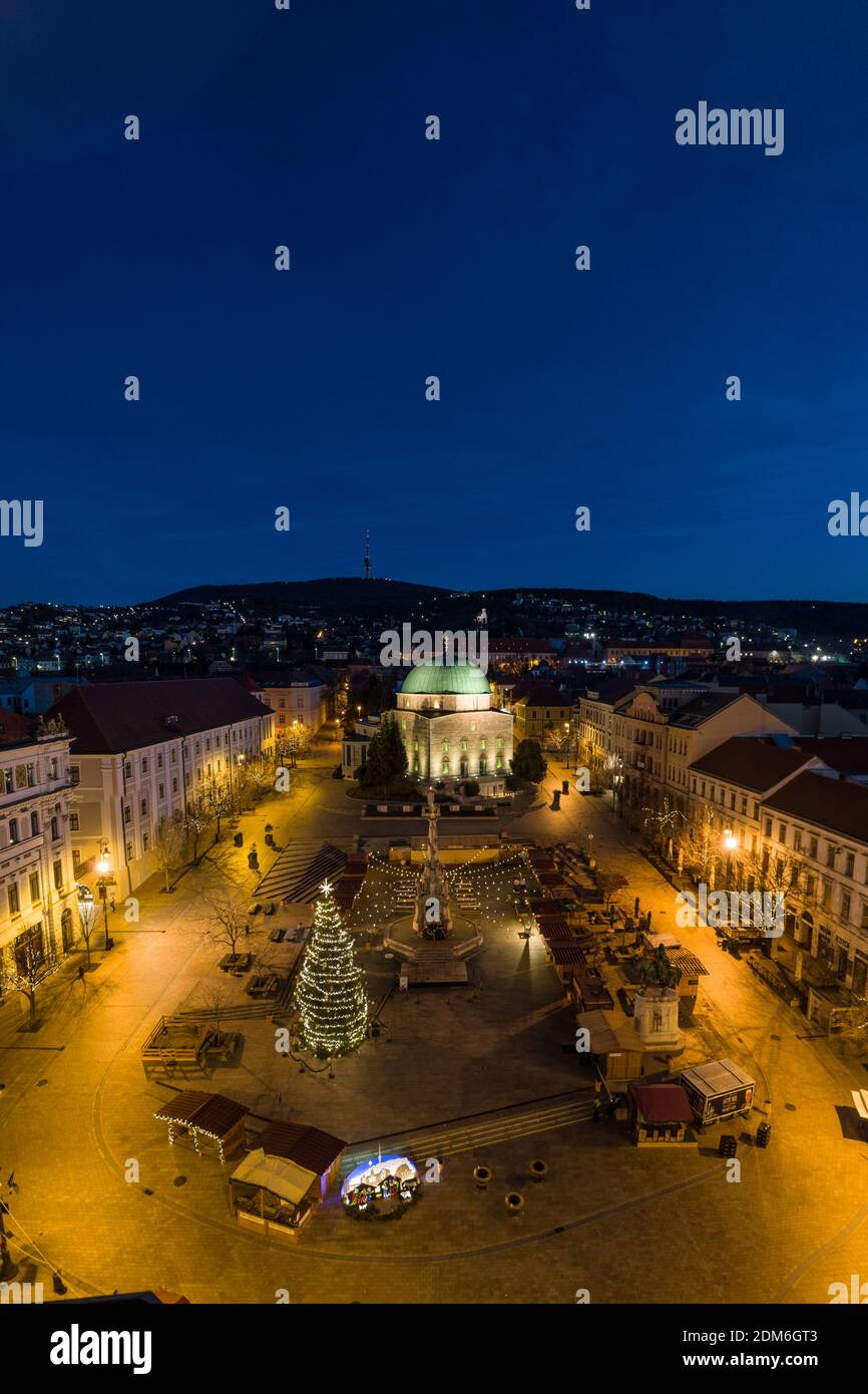 Aerial photo of Advent in Pecs, Hungary Stock Photo - Alamy
