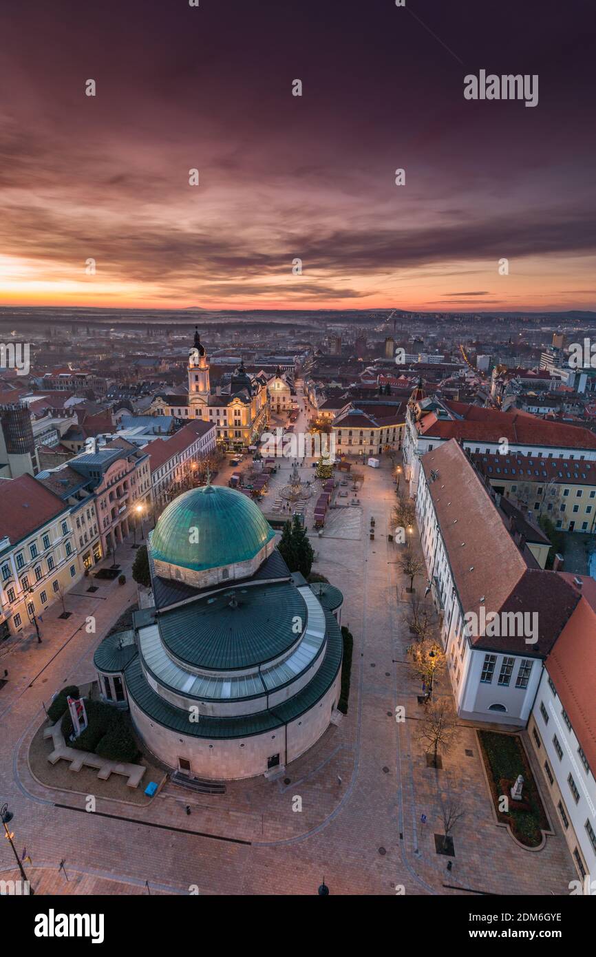 Aerial photo of Advent in Pecs, Hungary Stock Photo - Alamy